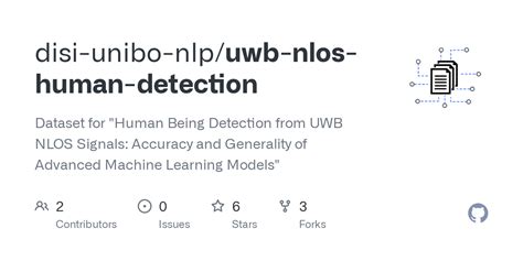 Github Disi Unibo Nlpuwb Nlos Human Detection Dataset For Human