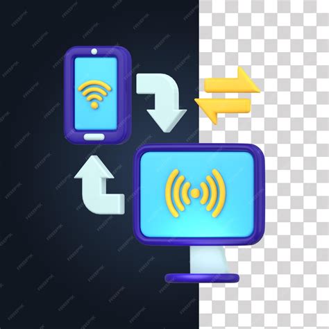 Premium Psd 3d Data Synchronization Illustration