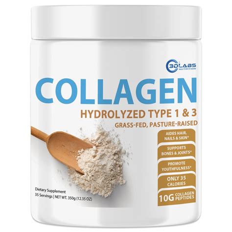 3d Labs Nutritions Hydrolyzed Collagen Powder Type 1 And 3