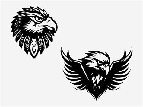 Eagle Logo Design Illustration Set Premium Vector