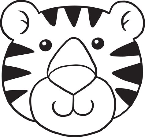 Tiger Face Coloring Pages
