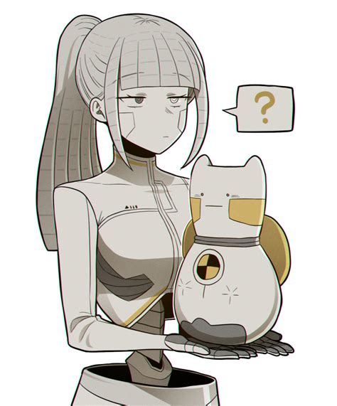 A Young Woman Holds A Cat With A Question Mark Above Her Head