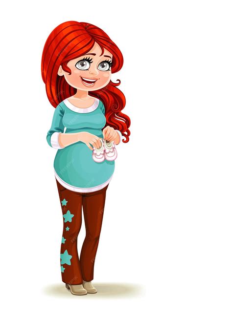 Premium Vector Pregnant Female Cartoon Character Illustration