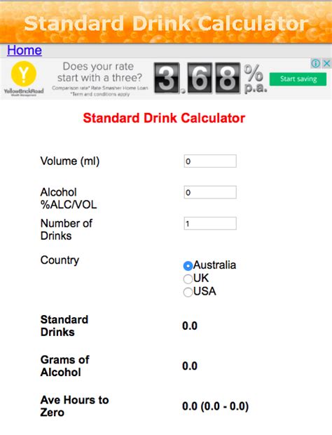 Justlocal Just Local Standard Drink Calculator For Australia
