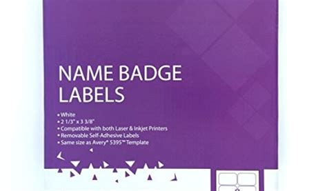 Avery White Adhesive Name Badges 8395 Template Adley Name Badge Labels