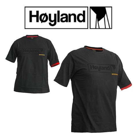Playera De Trabajo Høyland H0 0 100 Algodón Con Detalle Rojo