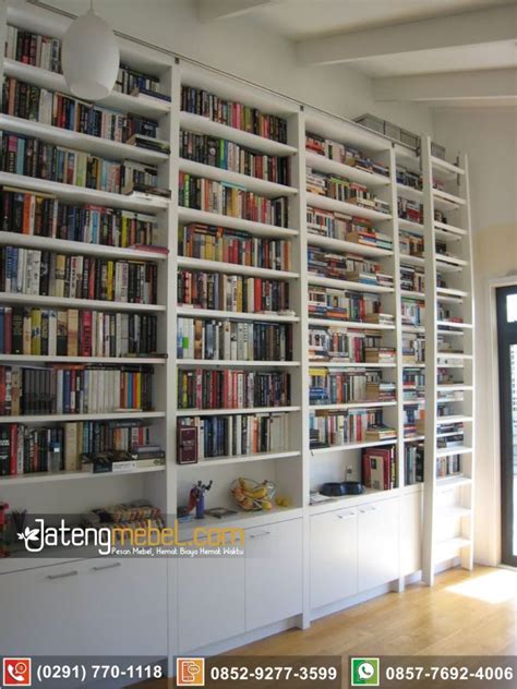 Jual Rak Buku Terlengkap [harga Ekonomis] Jateng Mebel Large Bookcase Home Library Design