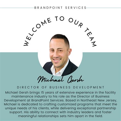 Brandpoint Services New Director Of Business Development Michael Gersh Brandpoint Services