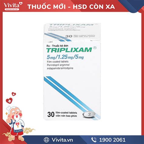 Thuốc Trị Tăng Huyết áp Triplixam 5mg125mg5mg 30 Viên Vivita