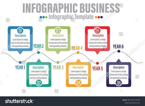 6 Steps Modern Timeline Diagram Pip Stock Vector Royalty Free