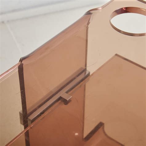 French Mauve Plexiglass Bar Cart By Michel Dumas For Roche Bobois 1970s For Sale At 1stdibs