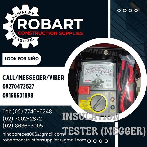 Insulation Tester Megger Commercial And Industrial Construction Tools And Equipment On Carousell