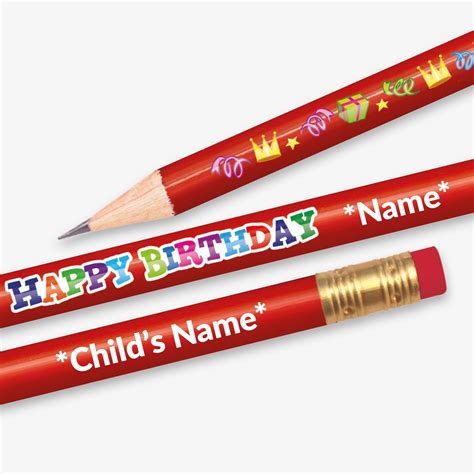 Personalised Happy Birthday Pencil Pupil Ts Custom