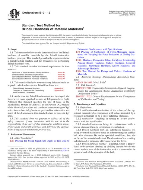 Astm E10 12 Pdf Hardness Verification And Validation