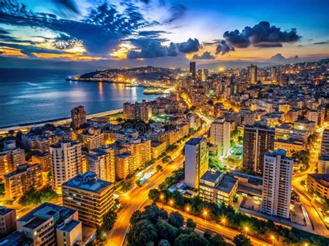Beirut Skyline Night Stock Illustrations 59 Beirut Skyline Night