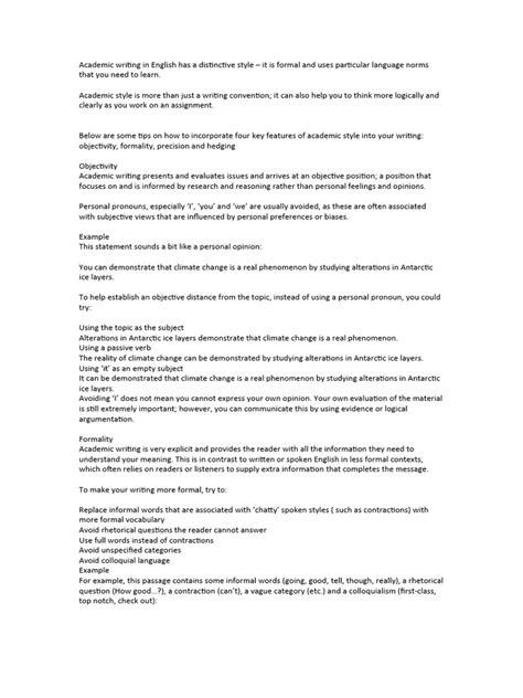 Done 4 Key Features Of Acedamic Writing Download Free Pdf Verb