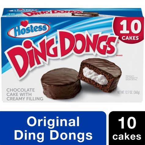 Hostess Chocolate Ding Dongs Creamy Filling Individually Wrapped 10