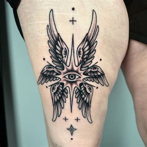 Accurate Angel Tattoo Skull With Wings Tattoo Traditional American