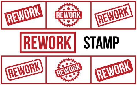 Rework Rubber Grunge Stamp Set Vector 24484264 Vector Art At Vecteezy