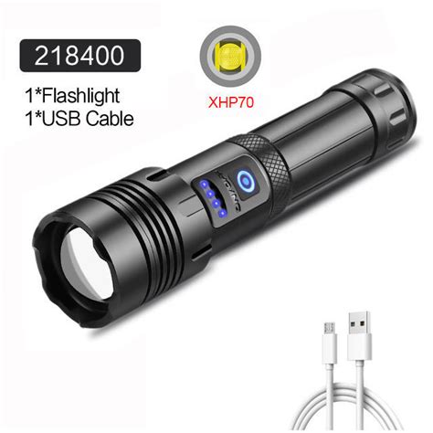 7modes Aluminum Tactical Torch Xhp70 Led Flashlight With Cob Sidelight