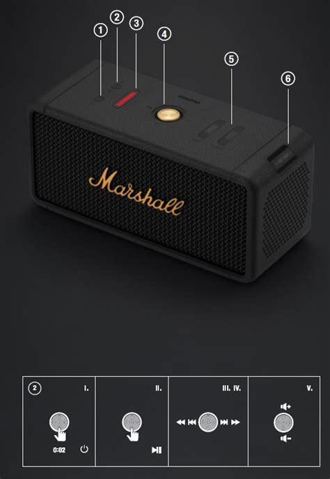 Marshall Middleton Bluetooth Portable Speaker User Manual