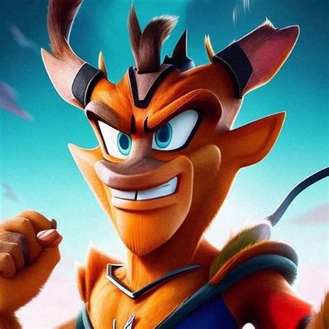 Ai Art Generator Crash Bandicoot Mask Angry Front