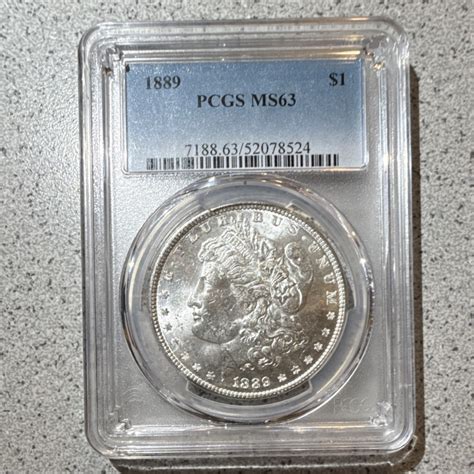 1889 Morgan Silver Dollar Pcgs Ms63 1 Uncirculated Philadelphia Ebay