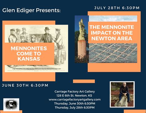 Glen Ediger Presents Mennonites Come To Kansas Carriage Factory Art