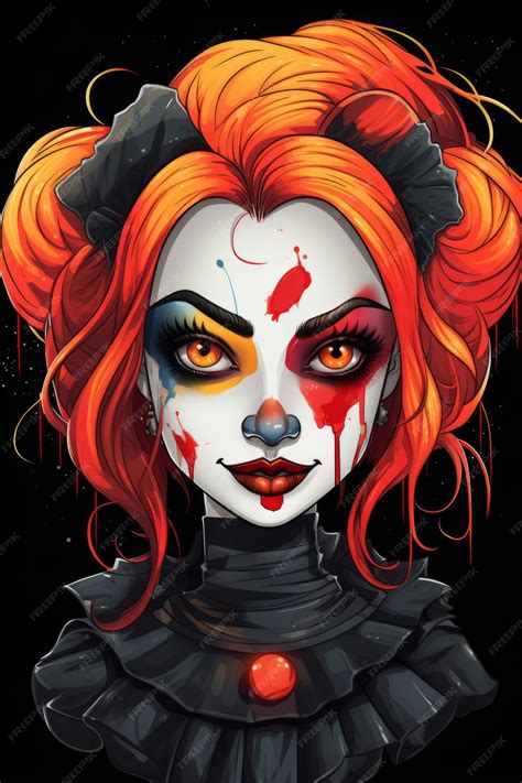 Scary Girl Clown Drawings