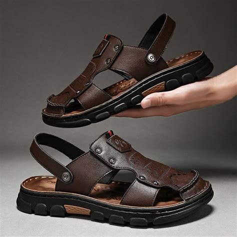 Men Microfiber Leather Hollow Out Two Ways Soft Sole Non Slip Casual