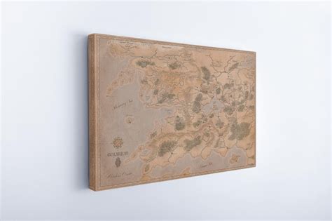 A Map Of Golarion Campaign Fan Designed Canvas Or Poster Art Etsy