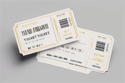 Premium Photo Ticket Design Mockup