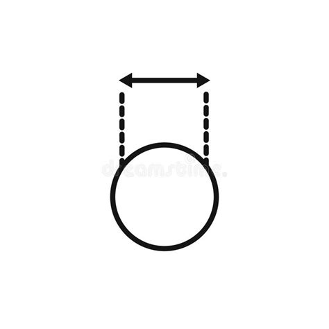 Diameter Size Icon Logo Sign Vector Outline Stock Illustration