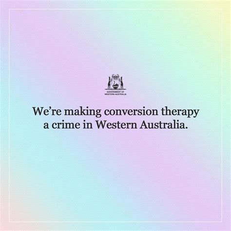 Conversion Therapy To Be A Crime In Western Australia R Perth