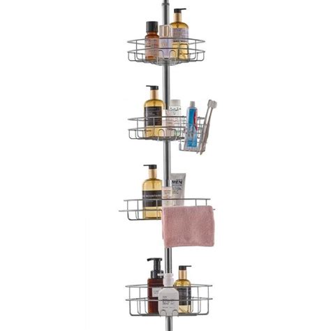 56 To 114 High Shower Corner Caddy Tension Pole Rust Proof Tension