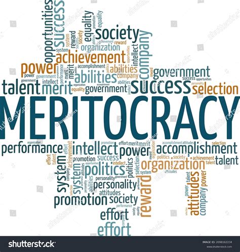 Meritocracy Conceptual Vector Illustration Word Cloud Stock Vector