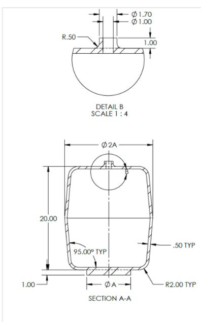 Solved Solidworks Find The Volume Of The Propane Tank