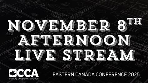 Cca Eastern Canada Conference 2025 Live Stream Youtube