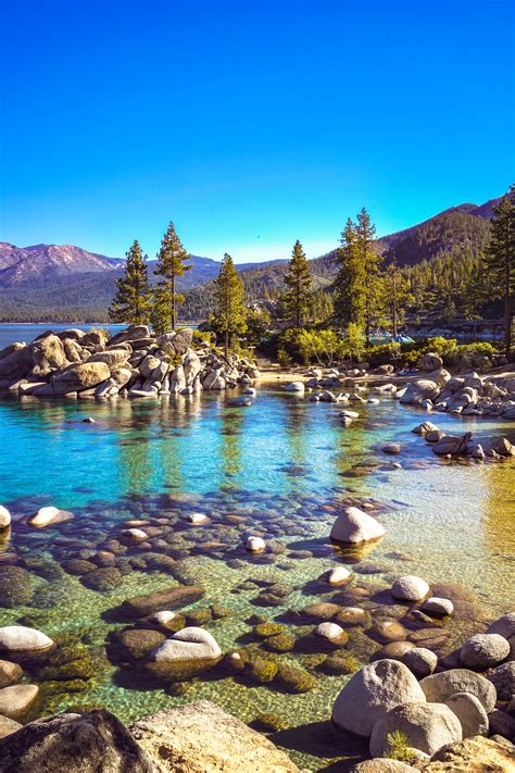 Sand Harbor Beach Lake Tahoe Nevada Photo Print Magical Blue Waters