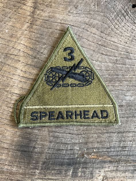 Subdued 3rd Armored Division Patch Whiskey Rebellion Antiques