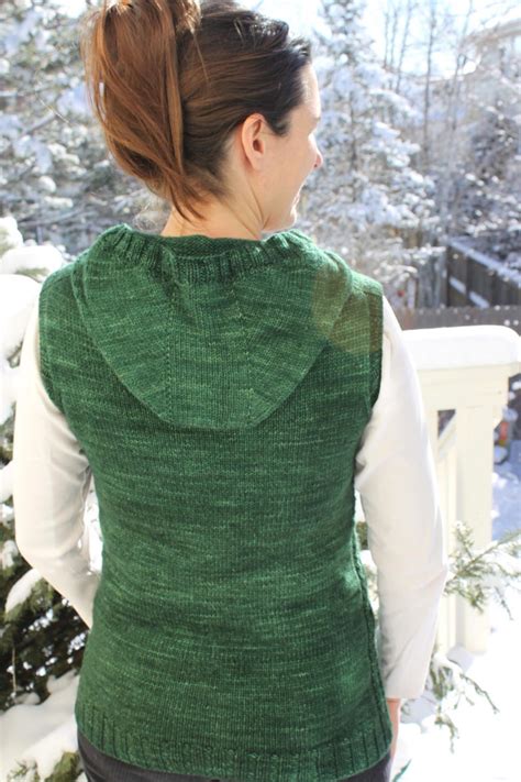 Cable Knit Hooded Vest Knitting Pattern Womens Quibble Vest With
