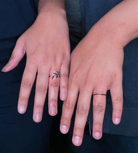 Married Couple Ring Tattoos