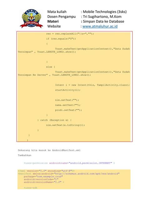 Simpan Data Ke Database Pdf