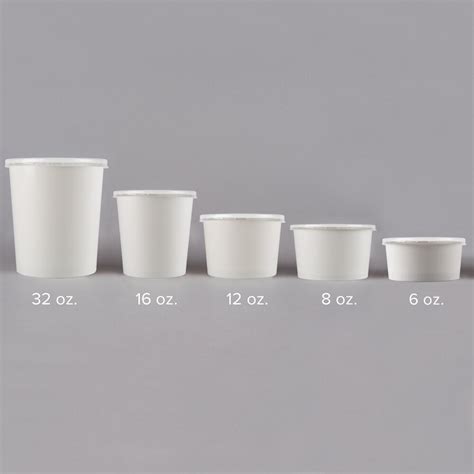 Choice 6 Oz White Double Poly Coated Paper Food Cup With Vented