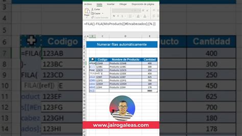 Numerar Tablas En Excel At Jerry Grantham Blog