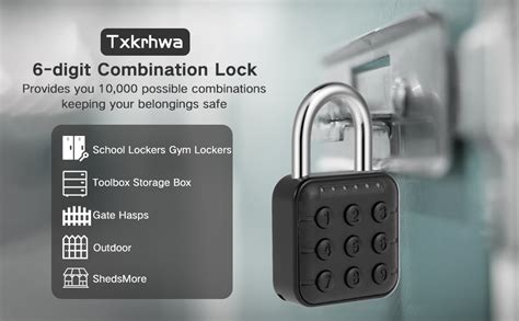 Combination Lock 6 Digit Password Locker Lock Aluminum Alloy Code