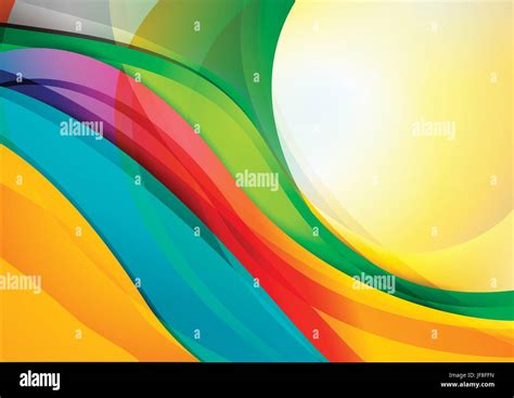 Arc Abstract Curves Colorful Backdrop Background Bright Wave Arc Stock Vector Image