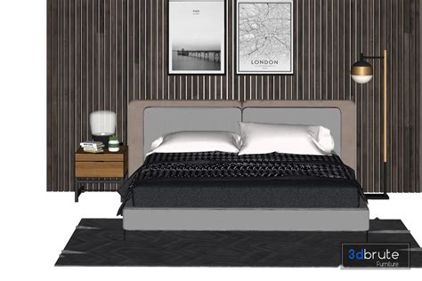 Bed Sketchup 3d Model Sketchup Download Free 3dbrute