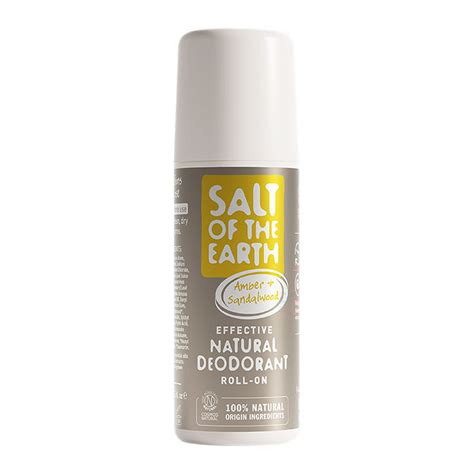 Salt Of The Earth Amber And Sandalwood Natural Deodorant Roll On 75ml Handb