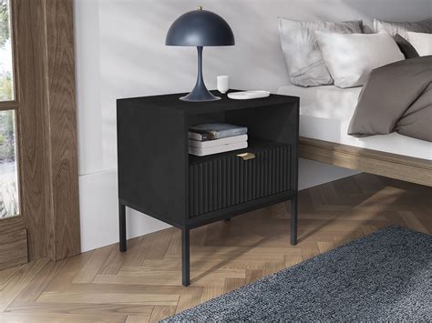2er Set Nachttische Mit 1 Schublade Schwarz Liouba Von Pascal Morabito Online Kaufen